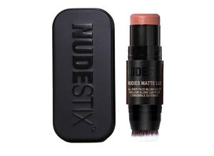 0839174008167 - - Nudies All Over Face Matte Lux - Rouge-stick - nudies Matte Lux Blush - Nude Buff