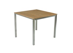 4041908123794 - Tisch DENVER 90x90cm Braun Holz Gartentisch Esstisch Möbel Terrasse Balkon