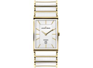 4040662136309 - Quarzuhr JACQUES LEMANS York Armbanduhren weiß Damen Quarzuhren Armbanduhr Damenuhr Herrenuhr Datum Keramik unisex