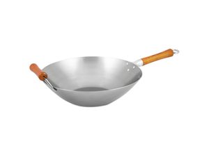 5011268846236 - Wok KEN HOM KH436003 Pfannen Gr Ø 36 cm + Höhe 145 cm silberfarben Woks Pfanne Ø 36 cm