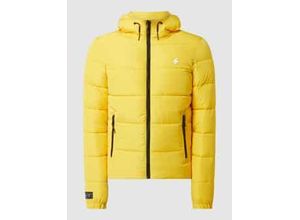 5057847234506 - Mens Sports Steppjacke mit Kapuze Gelb - Größe XL