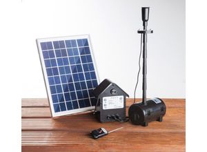 4043722018881 - Solar Teichpumpen Set Springbrunnen Pumpe Wasserpumpe Gartenpumpe 10 Watt 800 l h 130 cm Fontänenhöhe mit Zubehör - Mauk