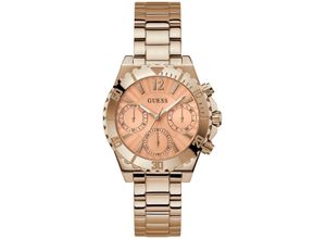 0091661540295 - Multifunktionsuhr GUESS PHOEBE Armbanduhren rosegold (roségoldfarben) Damen Quarzuhren Armbanduhr Quarzuhr Damenuhr