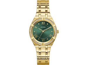 0091661533136 - Quarzuhr GUESS GW0033L8 Armbanduhren goldfarben Damen Armbanduhr Damenuhr analog Kristallsteine Edelstahlarmband