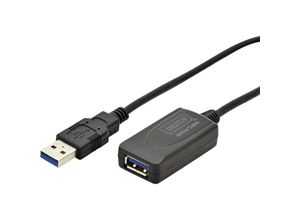 4016032326229 - USB-Kabel usb 32 Gen1 (usb 30   usb 31 Gen1) usb-a Stecker usb-a Buchse 500 m Schwarz - Digitus