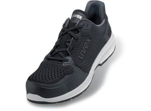 4031101684413 - uvex 1 sport Sicherheitsschuh S1 Halbschuh gelocht schwarz weiß 43 43 12 - 6598943