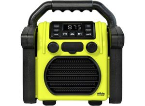 9004489430243 - Br 230 bt neon-gelb Baustellenradio fm usb Bluetooth® Weckfunktion Akku-Ladefunkt - Silva Schneider