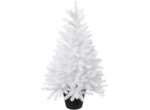 4003529921258 - Künstlicher Weihnachtsbaum CREATIV DECO Weihnachtsdeko künstlicher Christbaum Tannenbaum Weihnachtsbäume Gr Höhe 90 cm weiß Weihnachtsbaum Weihnachtsdekoration Kunstweihnachtsbäume Künstliche Weihnachtsbäume im Topf