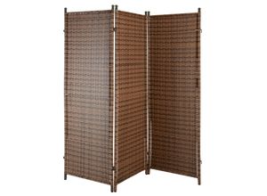 4051722991028 - Paravent MERXX Paravent Geflecht TOPSELLER braun (hellbraun) Stellwände B H 183cm x 182cm Stahl Geflecht Rattan B183cm H182cm