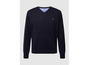 4062392153166 - Fynch-Hatton Pullover Herren Baumwolle marine