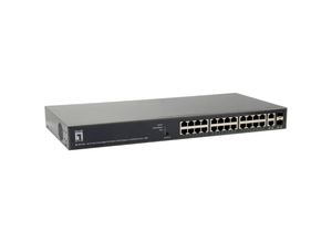 4015867198957 - Switch 26 Gigabit Ethernet-Ports mit 24 PoE-Ports 185W 2 Gigabit SFP (GEP-2651)