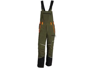 5400591168304 - Schnittschutz Latzhose Mistral 30 Grün Orange Gr 29 untersetzt - Grün Orange - KOX