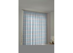 4004567231064 - Vorhang WIRTH Benewitz Gardinen Gr 125 cm Kräuselband 65 cm blau Kräuselband Gardine