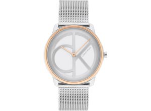 7613272456630 - Quarzuhr CALVIN KLEIN Iconic Mesh 35 mm 25200033 Armbanduhren silberfarben Damen Armbanduhr Damenuhr Mineralglas Edelstahlarmband