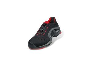 4031101002675 - uvex 1 x-tended support Sicherheitsschuh S1P Halbschuh gelocht schwarz rot 48 11 - 8519248