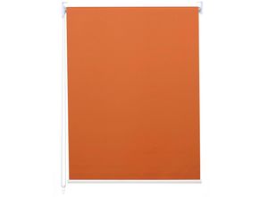 4057651282411 - Rollo MCW-D52 Fensterrollo Seitenzugrollo Jalousie Sonnenschutz Verdunkelung blickdicht 80x160cm ~ orange