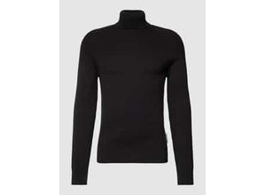 7325867518639 - Marc OPolo Rollkragenpullover Herren schwarz Uni & Uninah