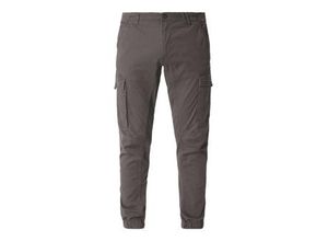 5713743998958 - Jack & Jones Herren Cargohose JPSTPAUL JJFLAKE AKM 542 ASPHALT -Tapered Fit - Grau