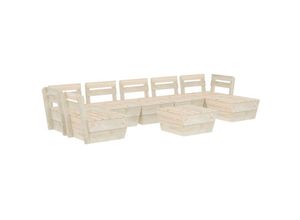 8720286276518 - Bonnevie - 8-tlg Garten-Paletten-Lounge-SetGartenmöbel-Set Imprägniertes Fichtenholz vidaXL