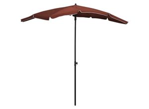 8720286205150 - Bonnevie - SonnenschirmGartenschirm mit Mast 200x130 cm Terracotta-Rot vidaXL