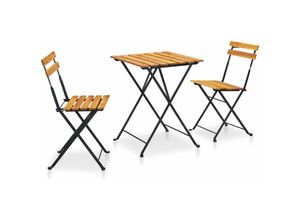 8720286151822 - Bonnevie - 3-tlg Bistro-Set Klappbar Massivholz Akazie vidaXL486703