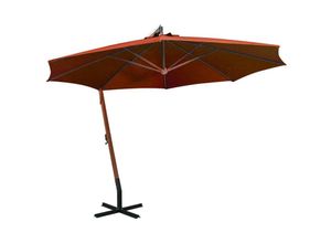 8720286164532 - Bonnevie - AmpelschirmSonnenschirm mit Mast Terracotta-Rot 35x29 m Massivholz Tanne vidaXL