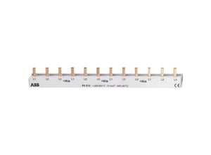 4016779463607 - Phasenschiene 3ph 176mm Pro m 212mm 10qmm 63A Stift isoliert PS3 12 - grau - ABB