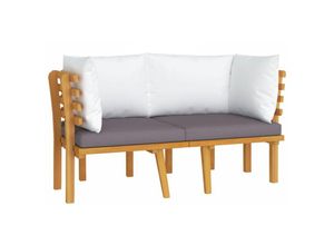 8720286447666 - Bonnevie - 2-Sitzer-GartensofaLounge-Sofa mit Kissen Massivholz Akazie vidaXL