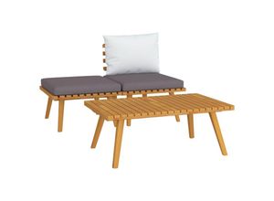 8720286447673 - Bonnevie - 3-tlg Garten-Lounge-SetGartenmöbel-Set mit Kissen Massivholz Akazie vidaXL