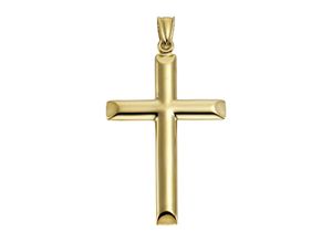 4006046230810 - Ketten-Anhänger VIVANCE 585 Gold Motiv Kreuz Schmuckanhänger Gr ONE-SIZE Gold 17 g gelb Damen Kettenanhänger Anhänger