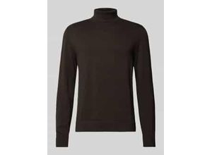 4099976664404 - Regular Fit Rollkragenpullover aus Baumwolle mit gerippten Abschlüssen