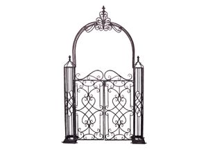 4041908117298 - Garten Veranda Metall Rosenbogen Tor Rankhilfe Pforte Antik Optik schwarz