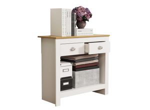 4051814440052 - Holz Kommode Sideboard mit offenen Fach und Schubladen Maße ca H 76 x B 85 x T 35 cm - Balusa S