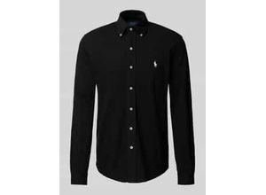 3616850473245 - Hemd Herren Regular Fit Baumwolle schwarz strukturiert Button-Down