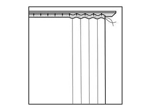 6944185407954 - Gardine MY HOME Tanaro Gr 1 weiß Gardinen 145cm Kräuselband 140cm Polyester Vorhang Fertiggardine 2-er Set mit Schlingen-Motiv bedruckt B140cm H145cm