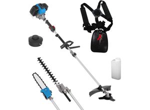 4015671902122 - Petrol 4-in-1-Rucksack-Gartengeräte-Set (Heckenschere Freischneider Rasentrimmer und Kettensäge) 2-Takt - GPS 1001