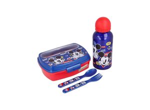 8412497501632 - Kindergeschirr-Set Stor Mickey Mouse Blau 4 Stücke Kunststoff