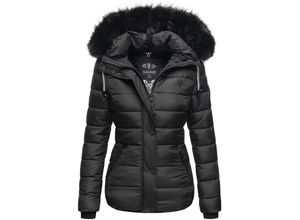 4059072418905 - NAVAHOO Damen Modische Winterjacke Steppjacke mit Kunstpelz Kapuze Zuckerbiene