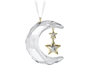 9009656866160 - Dekohänger SWAROVSKI Kristall Sammelfigur Holiday Magic Mond Ornament 5686616 weiß (kristallweiß goldfarben weiß) Dekohänger B H T 192cm x 497cm x 392cm Kristallglas Metall Polyester Kristall B192cm H497cm T392cm