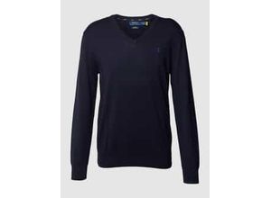 3614713189814 - Pullover Herren Baumwolle blau Uni & Uninah