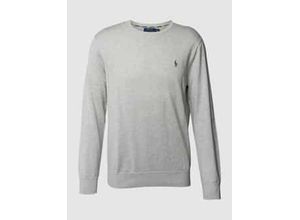 5045018826698 - - Pullover aus Pima-Baumwollstrick mit schmalem Schnitt in Andover Heather-Grau