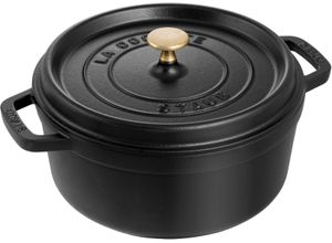 3272341030252 - Bräter STAUB Cocotte Töpfe Gr 84 l + Ø 30cm + Höhe 19cm schwarz robust langlebig perfekte Hitzeverteilung Aromaregen-Deckel