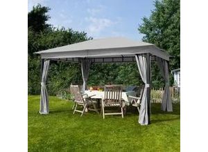 4260578433990 - Gartenpavillon 3x4m Polyester mit PU-Beschichtung 180 g m² stone wasserdicht