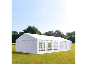 4260409148772 - Partyzelt 6x12m PVC 500 g m² weiß wasserdicht Gartenzelt Festzelt Pavillon