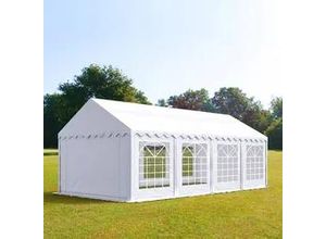 4260409141674 - Partyzelt 4x8m PVC 500 g m² weiß wasserdicht Gartenzelt Festzelt Pavillon