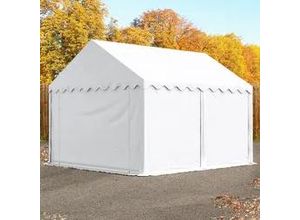 4260409141551 - Lagerzelt 3x4m PVC 500 g m² weiß wasserdicht Unterstand Lager