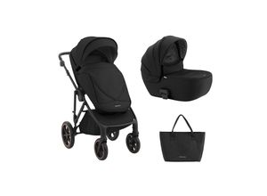 3800171205900 - Kikkaboo Kinderwagen Thea 2 in 1 EVA-Räder verstellbarer Schiebegriff Babywanne schwarz