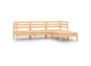 8720286659366 - 4-tlg Garten-Lounge-Set，Gartenmöbel-Set Massivholz Kiefer vidaXL