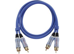 4003635027028 - Cinch Audio Anschlusskabel [2x Cinch-Stecker - 2x Cinch-Stecker] 200 m Blau vergoldete Steckkontakte BEAT!