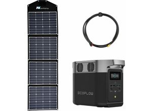 4255704408539 - Ecoflow - Delta 2 0% MwSt §12 iii UstG 1024Wh Portable Powerstation mit 180W Solarmodul